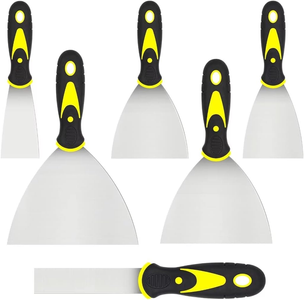 XieNie Putty Knife, Set of 6 Different Size Flex Putty Knives(1" 2" 3 ...
