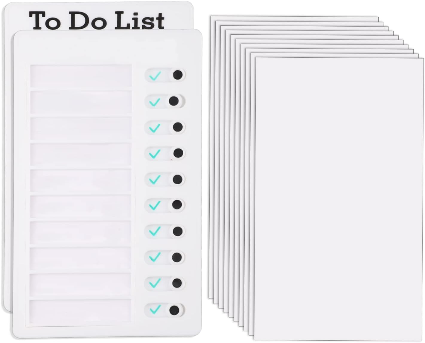 2pcs Checklist Task Board, Detachable Sliding Routine Chores Chart with ...