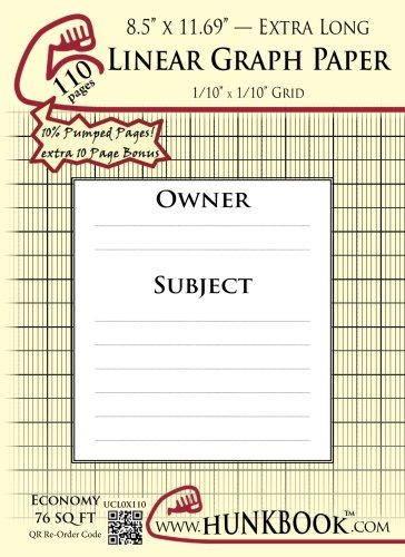 Buy Linear Graph Paper, 1/10" grid (UCL0X-110 pages): ExtraLegal Size ...