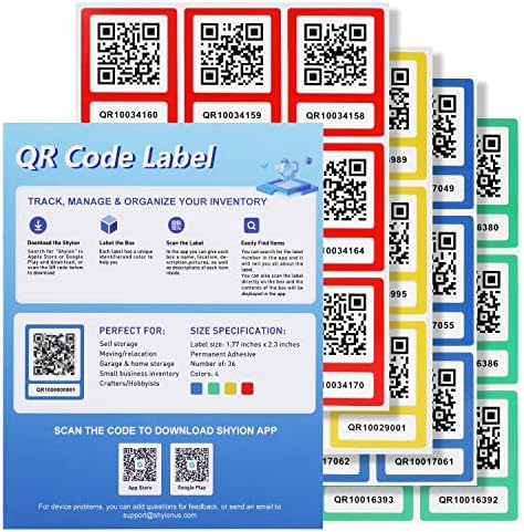 Amazon.com : QR Code Labels Smart Tags Intelligent Color Coded Stickers ...