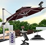 Wind-Sensing Auto-Close Patio Umbrella w/ Remote Control and LED ...
