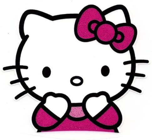 Amazon.com: HELLO KITTY hands to mouth Uh Oh HEAT IRON ON TRANSFER ...