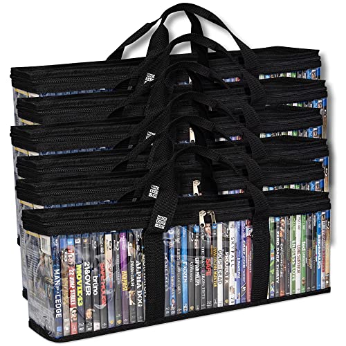 Made Easy Kit Blu-ray Media Storage Bag Case - Clear PVC Organizer with ...