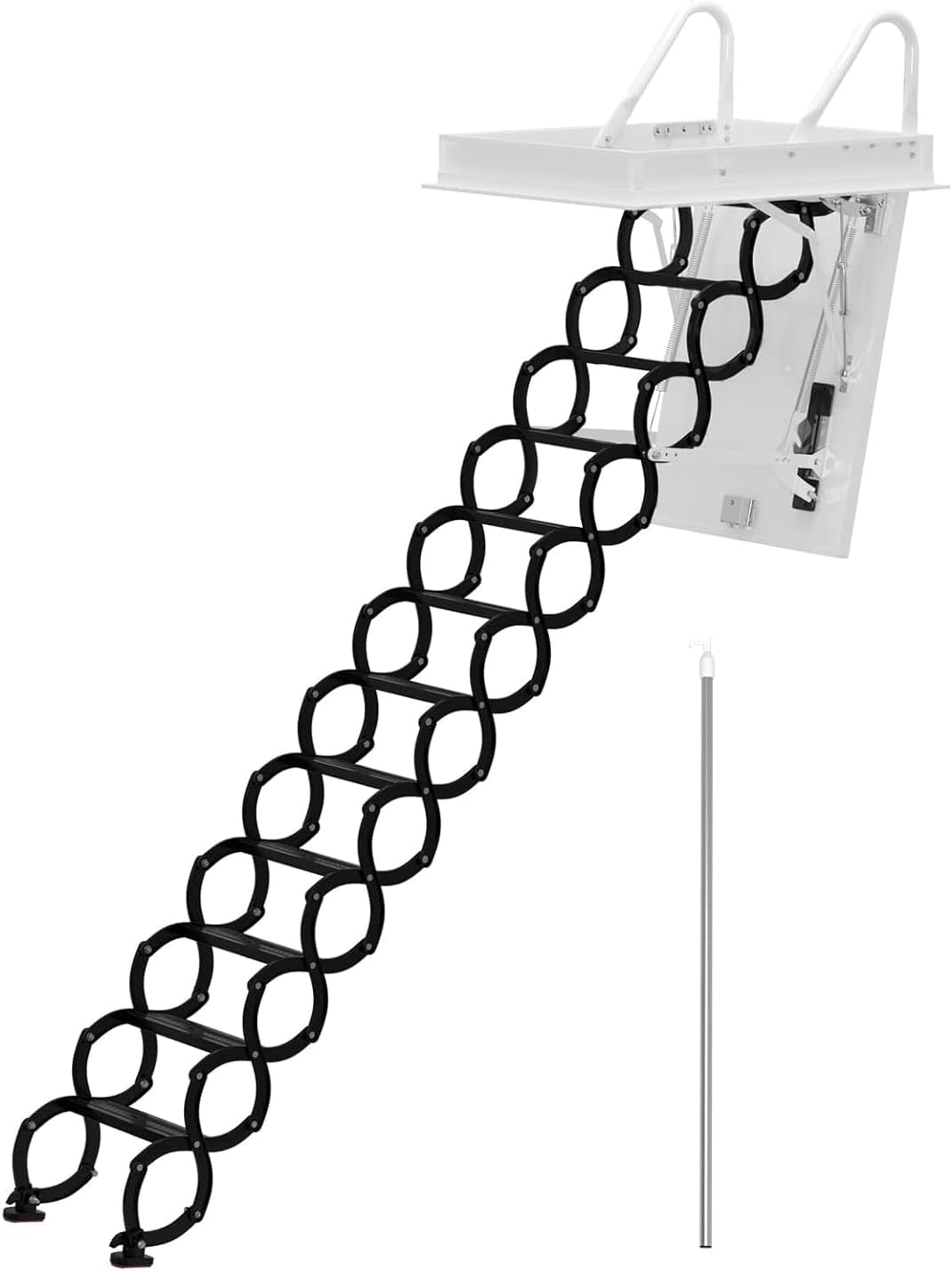 Manual Loft Ladder Folding Attic Ladder Load 660 Lbs Attic Stairs ...