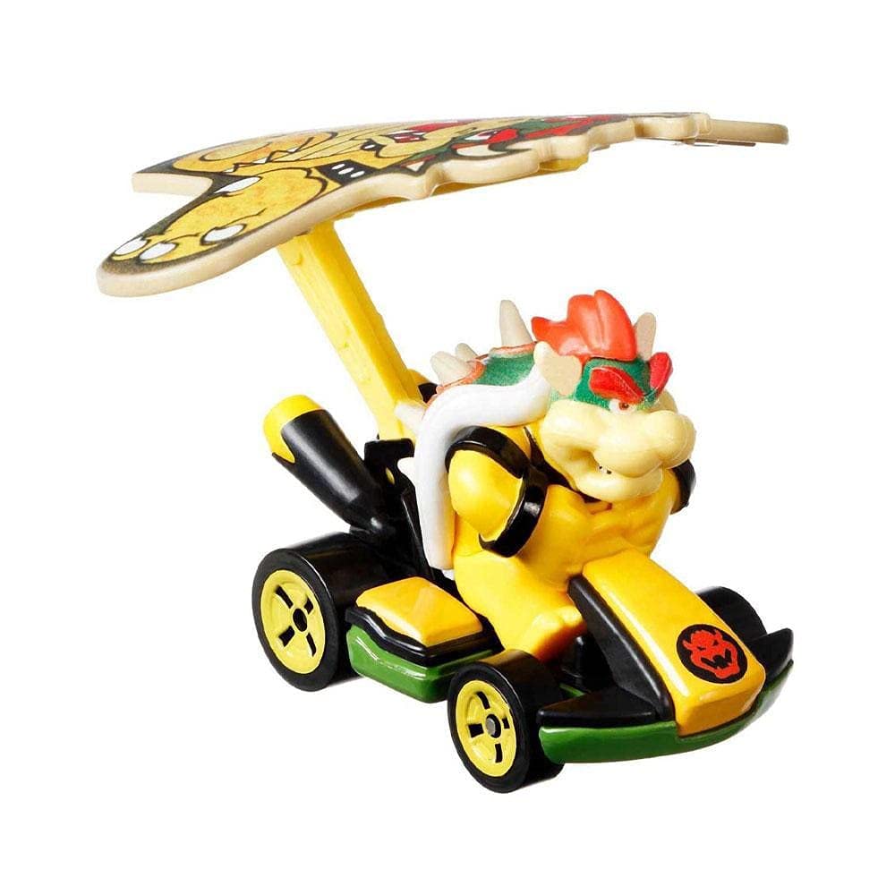Mario Kart Hot Wheels 1:64 - Bowser en kart estándar con cometa Bowser ...