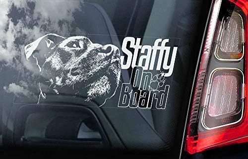 Staffy Staffordshire Bull Terrier Dog Car Van Window Bike Stickers ...
