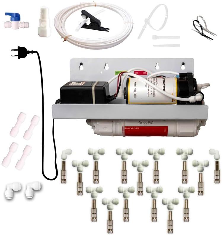MANGOPIE Mist Cooling Misting System complete DIY Kit wall hanging 15 ...