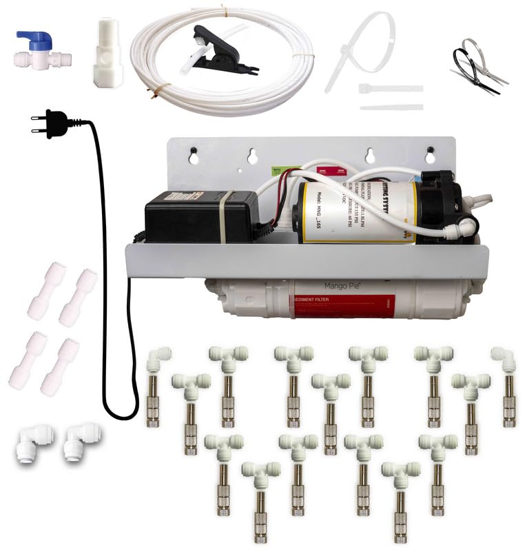 MANGOPIE Mist Cooling Misting System complete DIY Kit wall hanging 15 ...