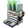 Amazon.com: Simple Trending 5 Tier Mesh Desk File Organizer, Paper ...