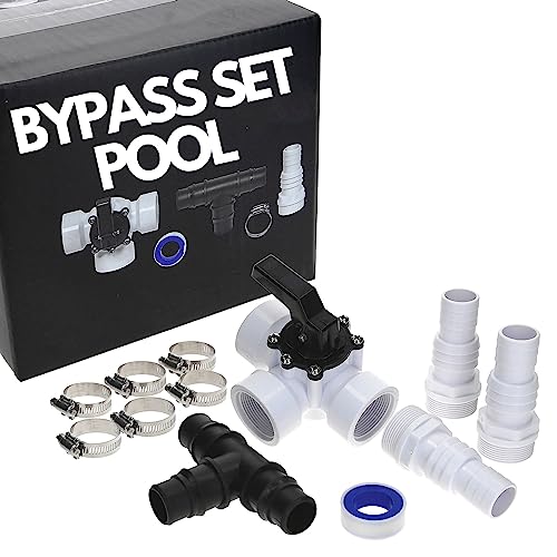 Amapool Swimming Pool Bypass Kit 12 Pieces I Kit for Pool Heating and ...