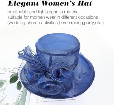 Royal Blue Women Church Hats Royal Blue Louise D.Patterson Couture By