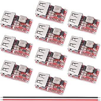 Youmile 10 pcs DC-DC Buck Converter 6-24V 12V/24V to 5V 3A USB Charger ...