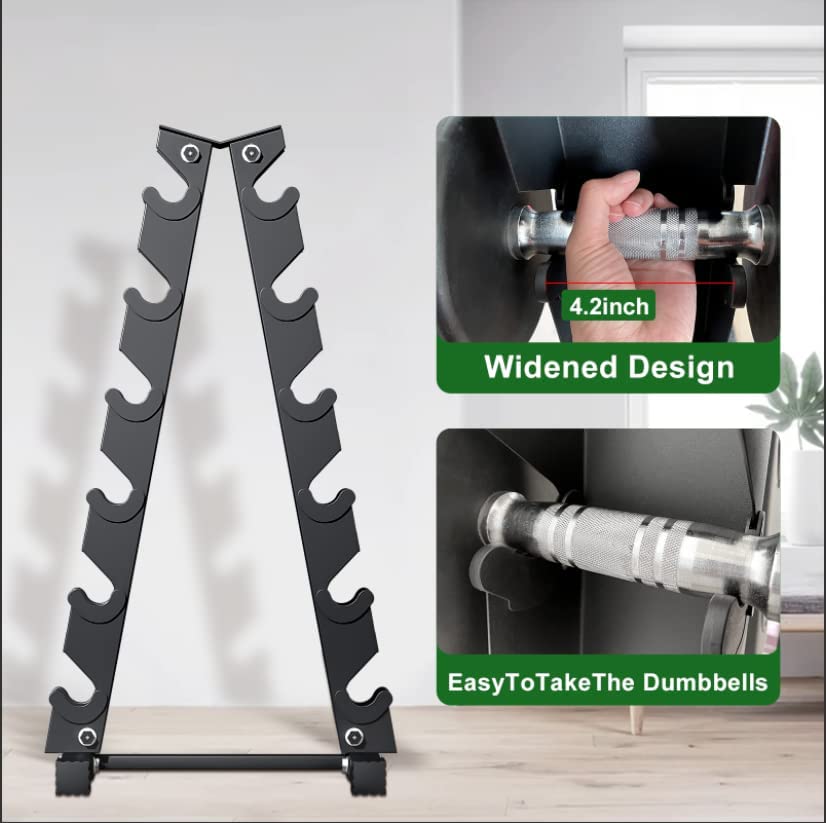 Snapklik.com : 6 Tier A-Frame Dumbbell Rack Stand Only, Weight Rack For ...