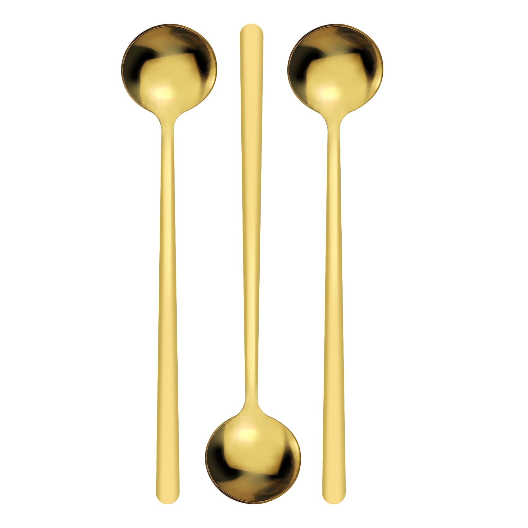 Amazon.com: 3 Pack Coffee Spoons, Round Dessert Spoons, Stainless Steel ...