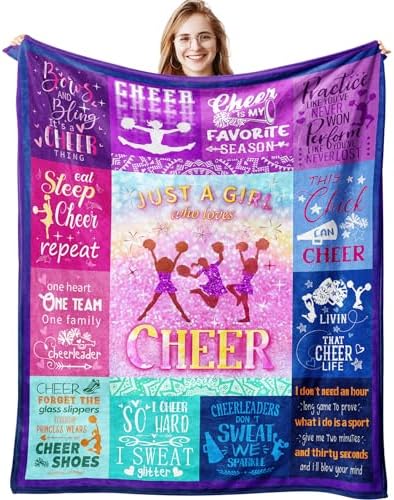 Amazon.com: Batorkpl Personalized Cheerleader Gifts Blanket for Girls ...