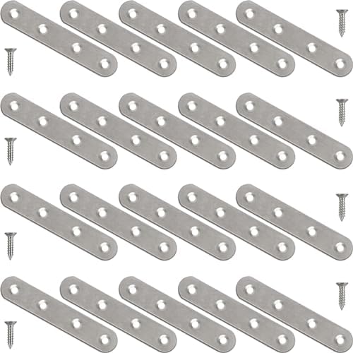 Amazon.com: Zxglxinyao 12Pcs Flat Plate Straight Brackets, Mending ...