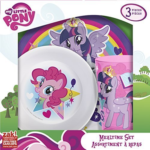 Zak Designs My Little Pony Plate, Bowl & Cup Gift Set, TV Series ...