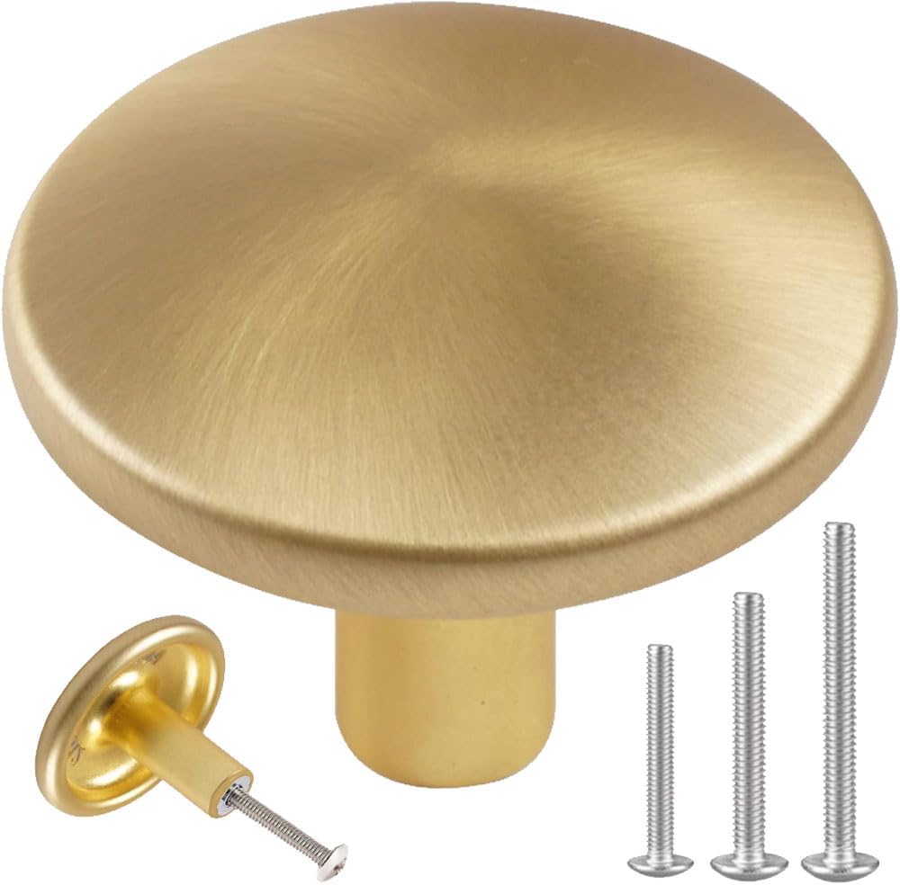 goldenwarm 10Pack Gold Knobs for Dresser, Gold Cabinet Knobs Matte Gold ...