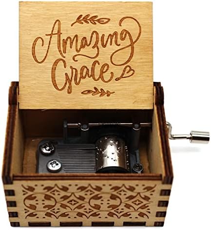 Amazon.com: Honluntech Wooden Music Boxes, Amazing Grace Music Box ...