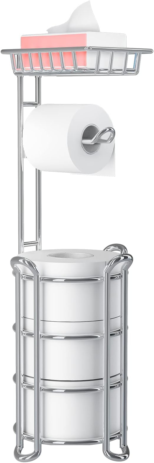 Amazon.com: Inspired Living Toilet Paper Holder Stand with Phone or ...