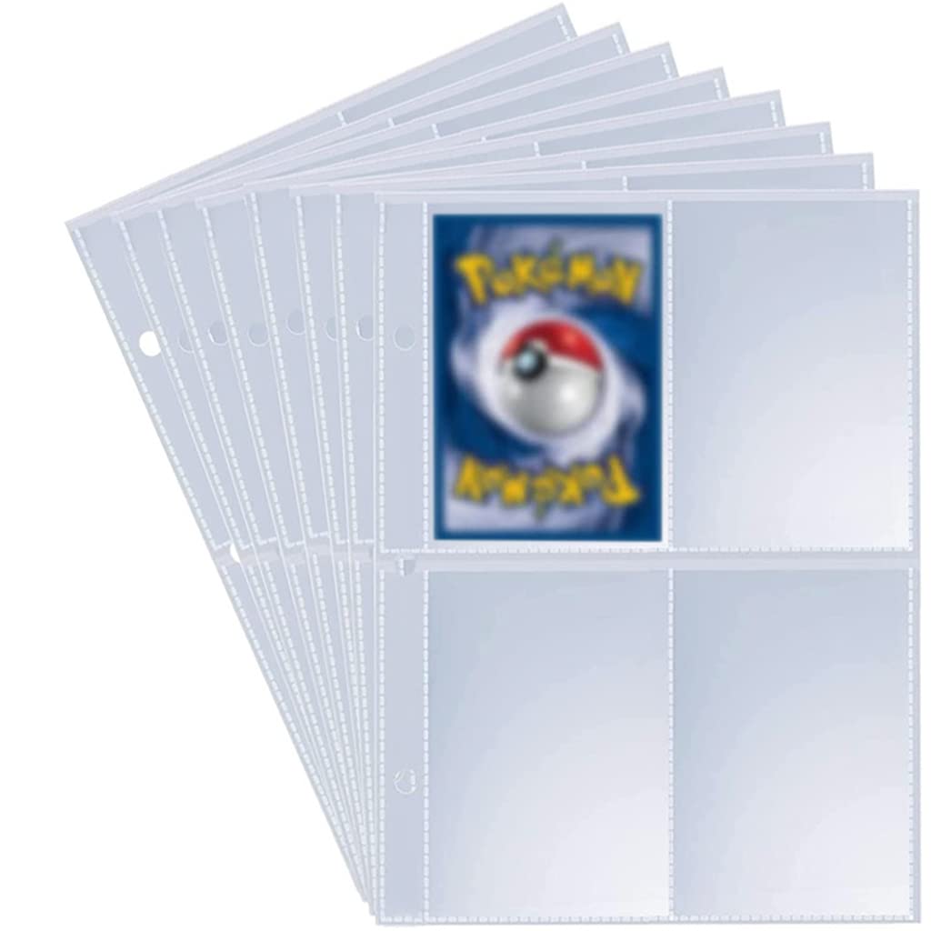 PATPAT® Poke-mon Cards Sleeves, 30Pcs Double Side 4-Slots Trading Cards ...