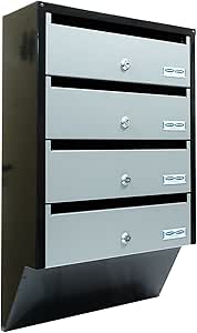 Rottner Apartment Mail Box Wall Mounted Letter Box With Compartments ...