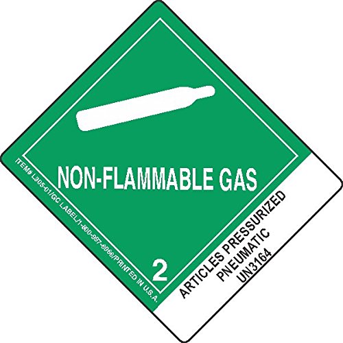 GC Labels-L305P3006, Articles Pressurized Pneumatic UN3164, Roll of 500 ...