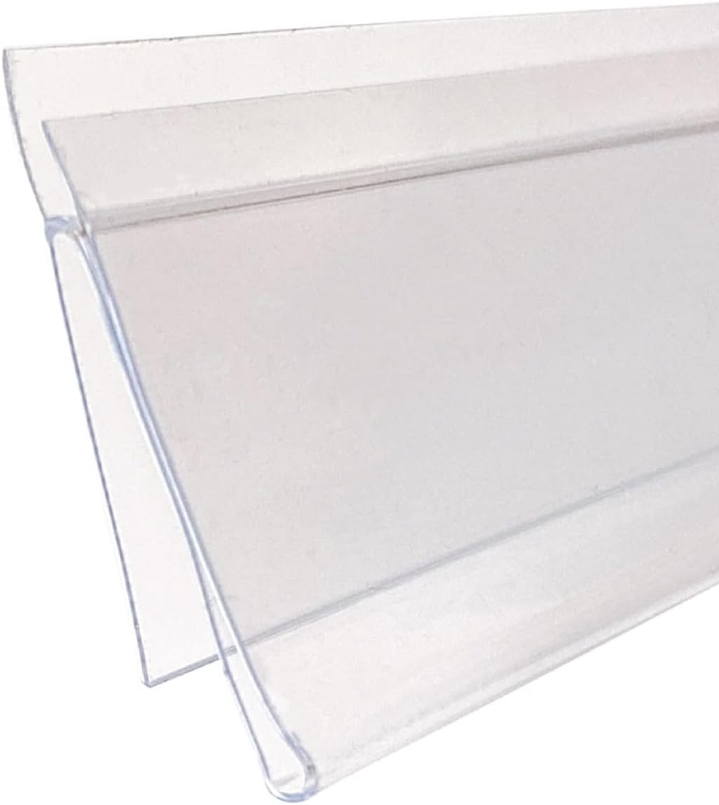 Amazon.com: Shelf Label Strips, 100 Pack Snap-in Angled 1.25”H Shelf ...