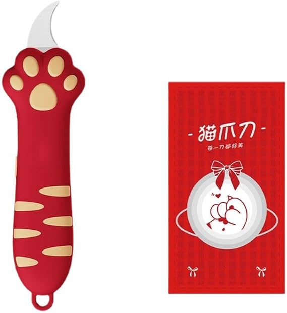 Cat Paw Box Cutter,Retractable Cat Claw Knife Cute Cat Box Cutter ...
