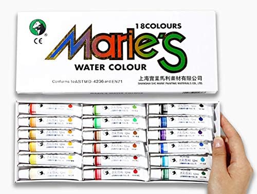Amazon.com: Yasutomo Chinese Authentic Watercolor Set 12 Colors