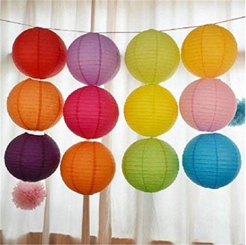 Rangwell Rice Paper Hanging Lantern Ball Lamp Shade, 12-inch | Party ...