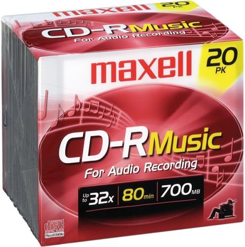 Amazon.com: Maxell CDR-80 Music Gold Blank Recordable CD, 20 Pack : Cdr ...