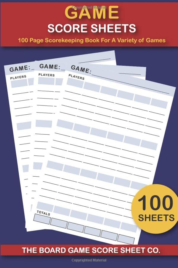 Amazon.com: Game Score Sheets - 100 Page Scorekeeping Book: Great ...