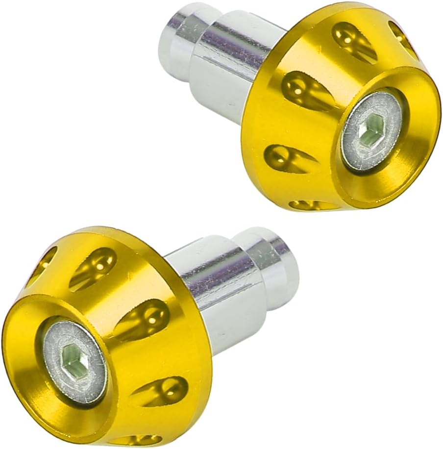 Amazon | TKY バーエンド グリップ バーエンドキャップ バイク 22.2mm ハンドル ドレスアップ 汎用 (ゴールド) | ハンドルバーエンド | 車＆バイク