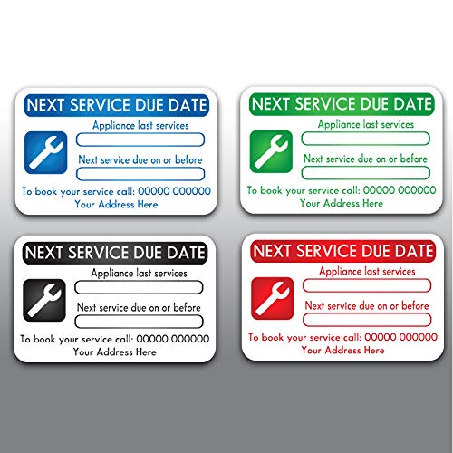 Custom Personalised Appliance Service Reminder Sticker Labels : Amazon ...
