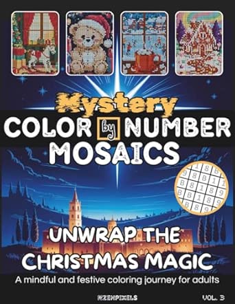 Amazon.com: Unwrap the Christmas Magic – Color by Number Puzzle Book ...