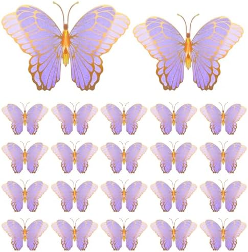 Amazon.com: Wesiti 18 Pieces Butterfly Baby Shower Birthday Decorations Butterfly Party Tables ...
