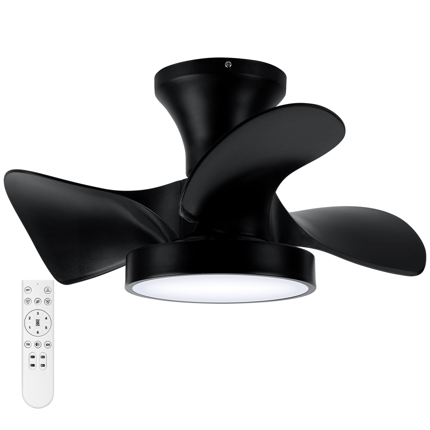 Amazon.com: Low Profile Ceiling Fan with Lights and Remote - Small ...