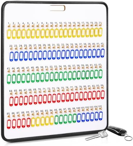 Amazon.com: RattanView Key Hook Board Rack with 40 Pcs Plastic Tags Set ...