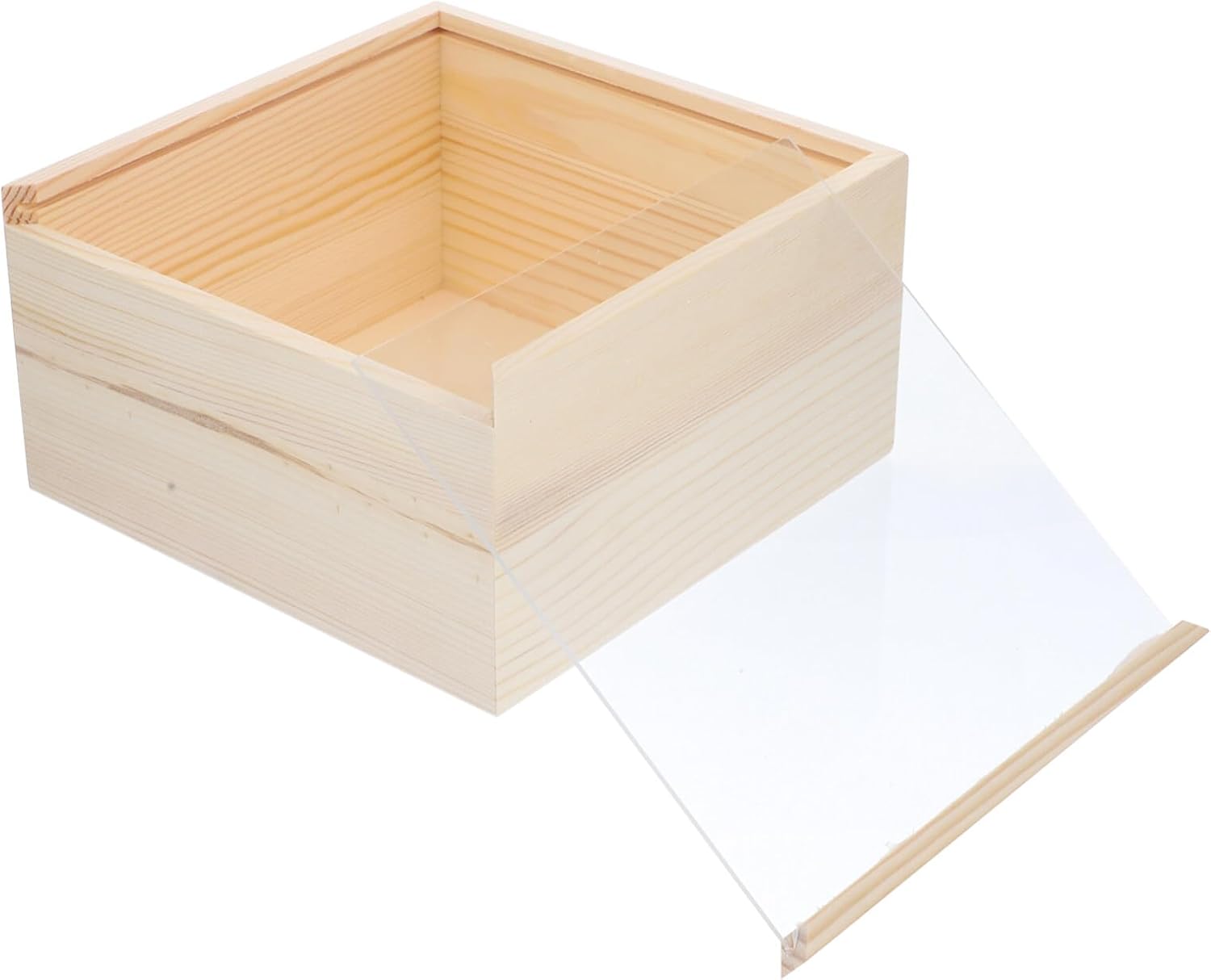 Amazon.com: STOBOK Unfinished Wood Boxes Small Crafts Wooden Boxes with ...