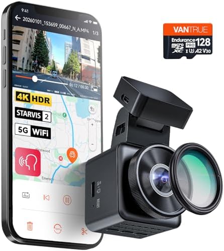 VANTRUE E1 Pro 4K HDR STARVIS 2 Dashcam Auto vorne mit 128GB microSD ...