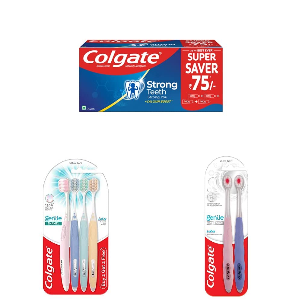 Buy Colgate Strong Teeth Cavity Protection Toothpaste & Gentle Enamel ...