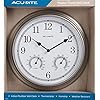 Amazon.com: AcuRite 14-inch Indoor/Outdoor Wall Clock with Thermometer ...