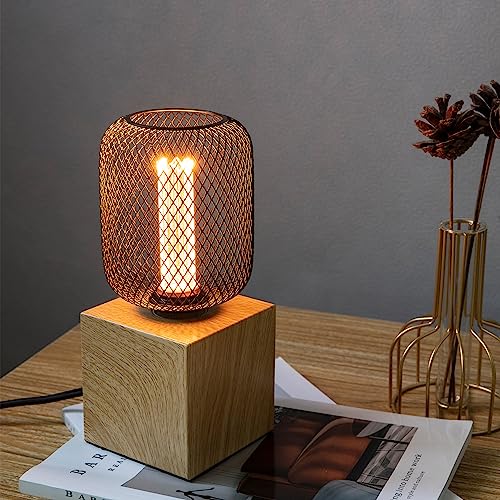 HARPER LIVING LED E27 Bulb, Metal Cage Lamp with Bulb, Dimmable ...