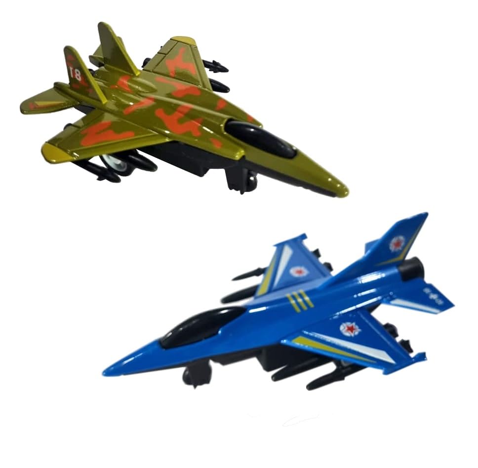 Buy HALO NATION® Pack of 2, 4.5 Inches Mini Army Fighter Jet Plane ...