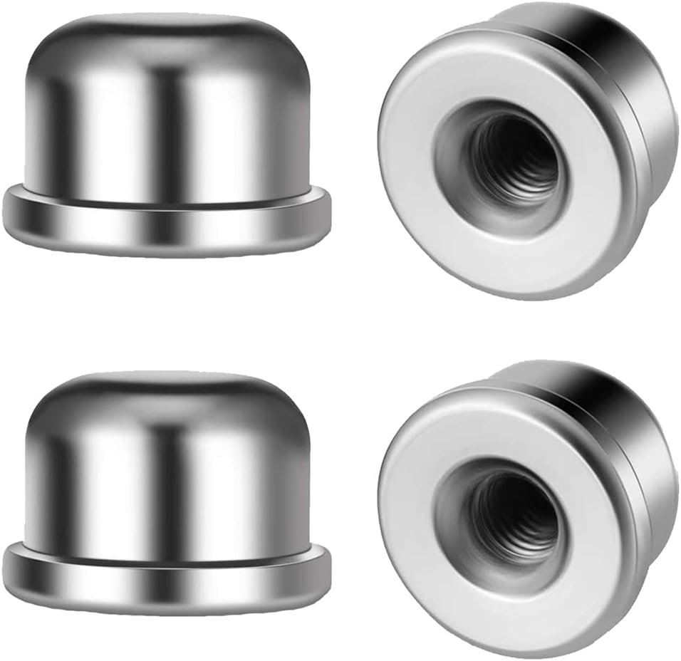 RTNLIT 4pcs Nickel Lamp Finials Caps, Threaded 1/4-27 lamp Shade Screw ...