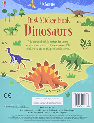Snapklik.com : First Sticker Book Dinosaurs