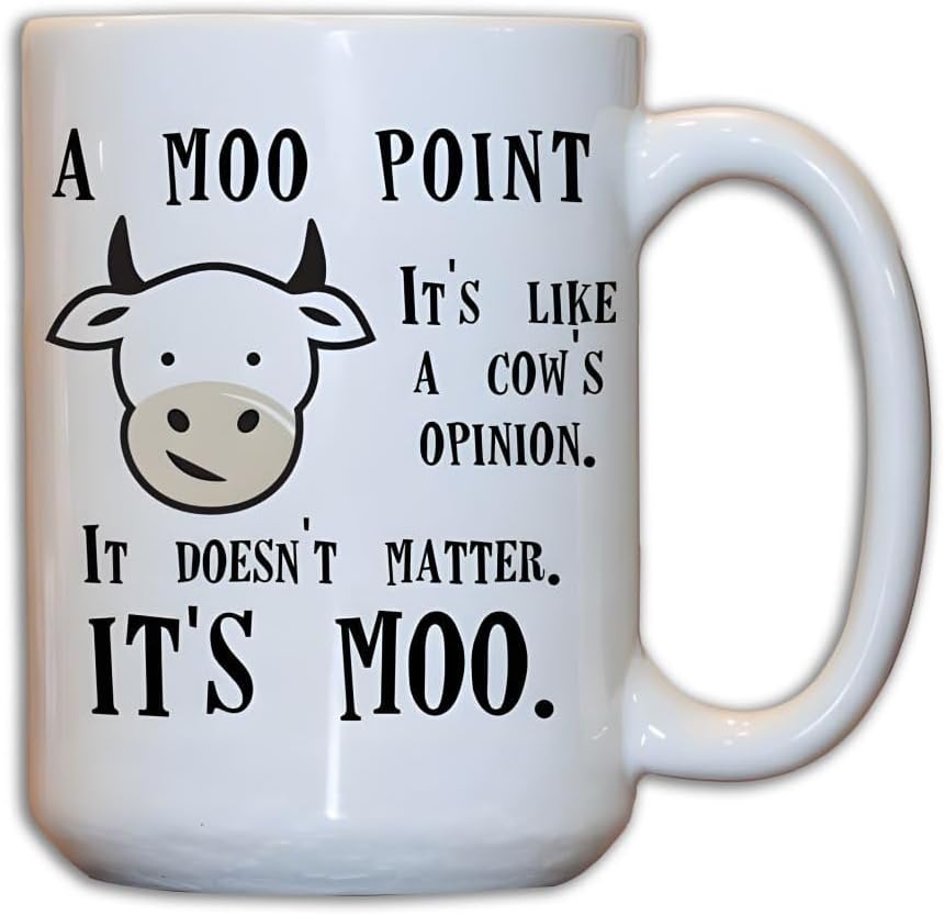 Amazon.com: Friends TV Show Gifts, Moo Point It's Like A Cow's Opinion ...