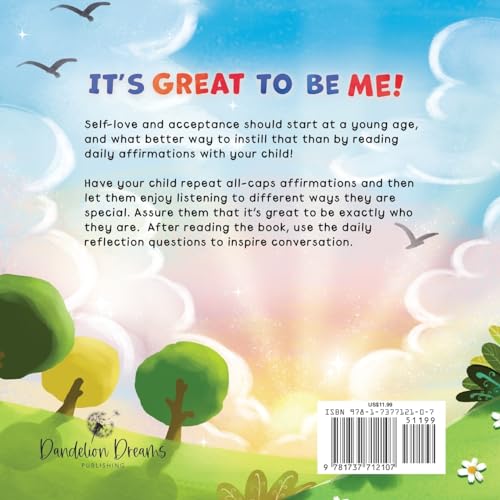 Snapklik.com : Its Great To Be Me: Daily Affirmations For Children