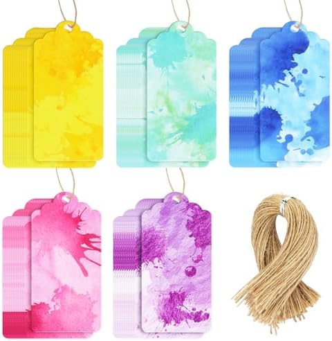 Amazon.com : VGOODALL 135PCS Paper Gift Tags, Unique Hanging Tags with ...